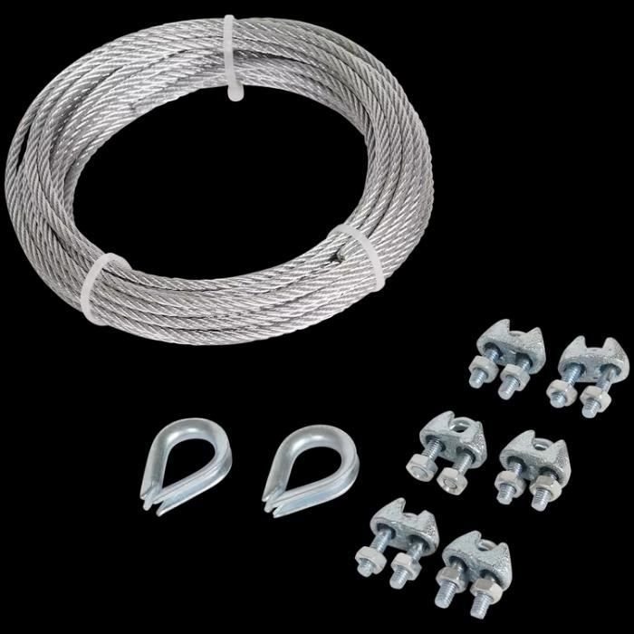 Câbles en acier + serre cable + guide - Cdiscount Bricolage