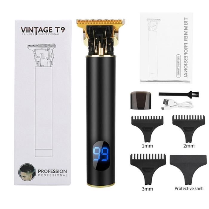 Tondeuse multi-usages,tondeuse à cheveux professionnelle T9 Rechargeable par USB pour hommes ...