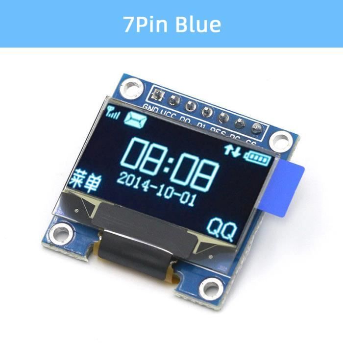 Bleu - Module'affichage LCD LED OLED 128X64, blanc et bleu, pour Arduino 0.96 I2C série IIC ...