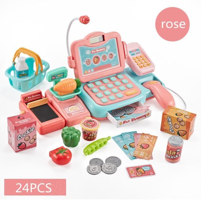 Jouet de caisse enregistreuse électronique pour enfants - Supermarché Shop Store Playset ...