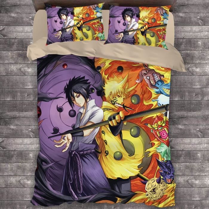 Parure de lit - Naruto - Itachi Akatsuki Uzumaki Kakashi - Polyester ...