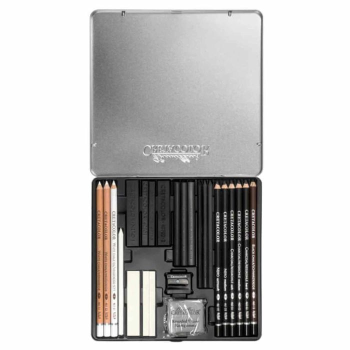 Coffret dessin Noir & Blanc 25 pièces - Cdiscount Beaux-Arts et Loisirs ...