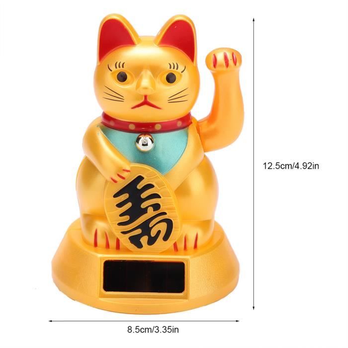 Fortune Lucky Cat, chat mignon à énergie solaire avec bras agitant ...