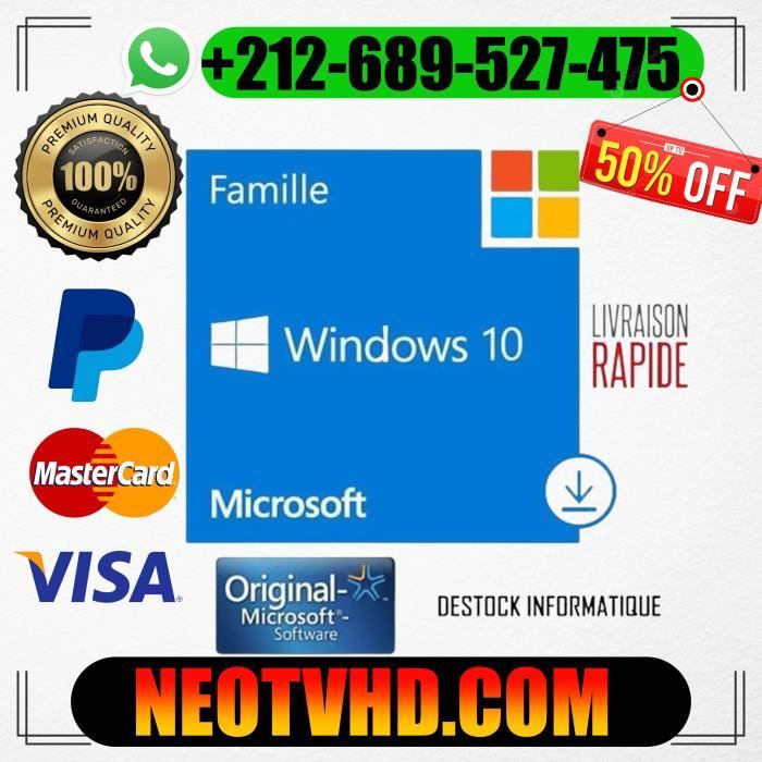 Windows 10 Home / Famille 32/64 bits - Livraison rapide 7/7j à télécharger - Cdiscount