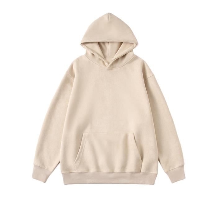 Pull homme Sasaquoy Pull à capuche simple en coton de couleur unie ...