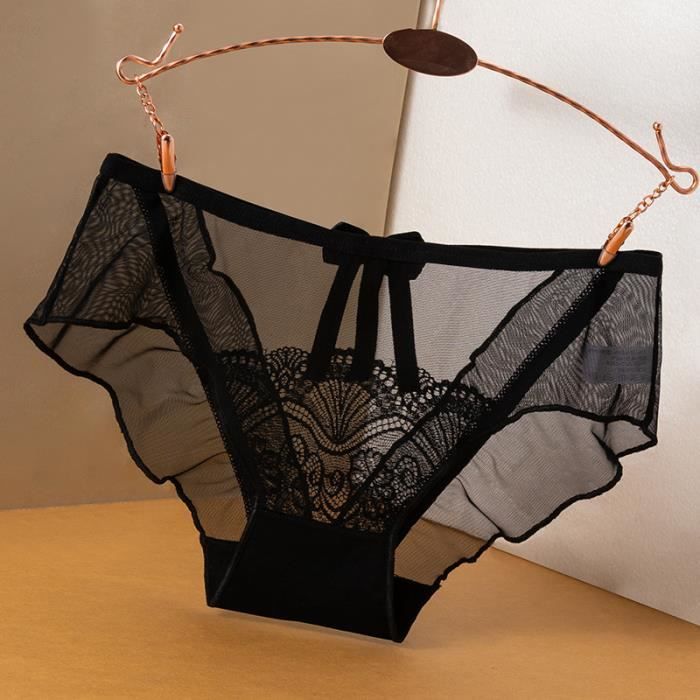 Culotte-slip,Sous-vêtements transparents évidés pour femmes,culottes ...