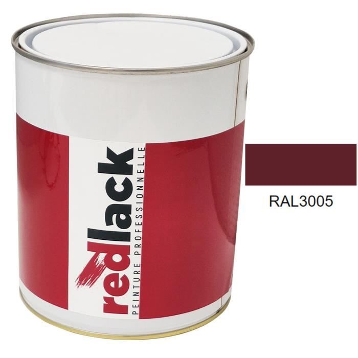 Redlack Peinture RAL 3005 Brillant multisupport 3L - Cdiscount Bricolage