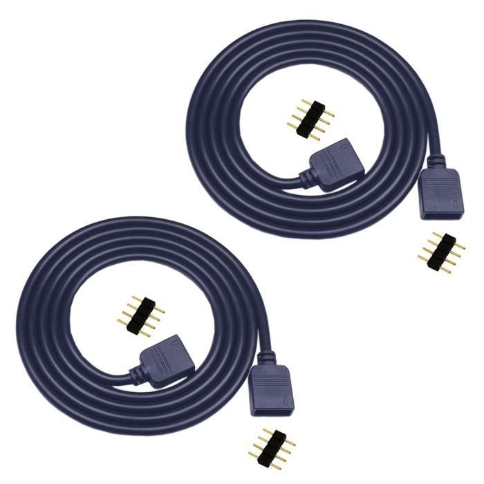 2pcs 5m Câble d'extension Bande LED RGB Rallonge de Ruban LED Extension ...