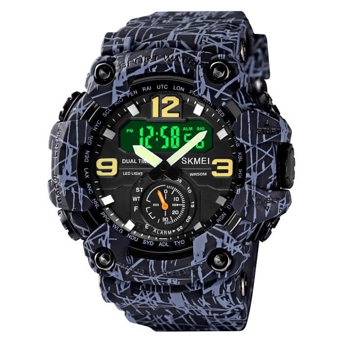 Montres Hommes 2021 Sport Marque LED numérique analogique étanche ...