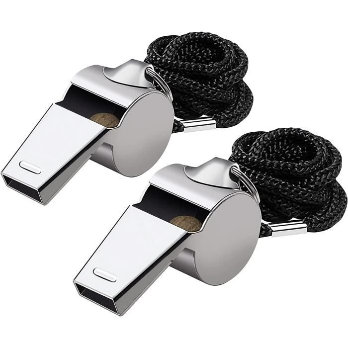 Sifflets,2 Pack Metal Sifflet à Roulette,Acier Inoxydable Sifflet Métal ...