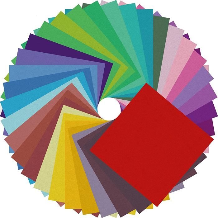 Origami Paper Double Face Couleur – 200 feuilles – 20 couleurs – 15,2 ...