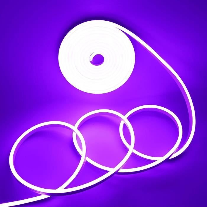 Purple Bande Led Néon Flexible,5M Ip65 Etanche Découpable Ruban Led,Dc ...