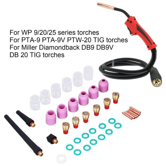 BOY Accessoires de torche de soudage TIG Kit d'accessoires pour torche ...