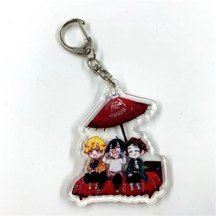 D1 Porte Clés Démon Slayer Anime Kimetsu No Yaiba Chibi Pendentif