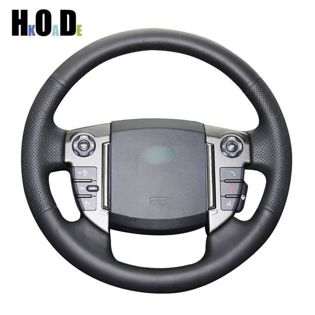 COUVRE-VOLANT,Gray Thread--Housse De Volant De Voiture En Cuir ...