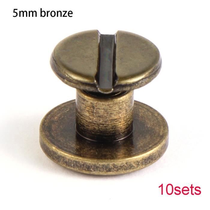RIVET,bronze 5mm--Rivets à vis pour cuir, 20 pièces, artisanat ...