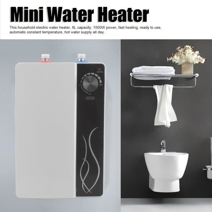 Zerone Mini chauffe-eau électrique Chauffe-eau électrique 8L Mini ...