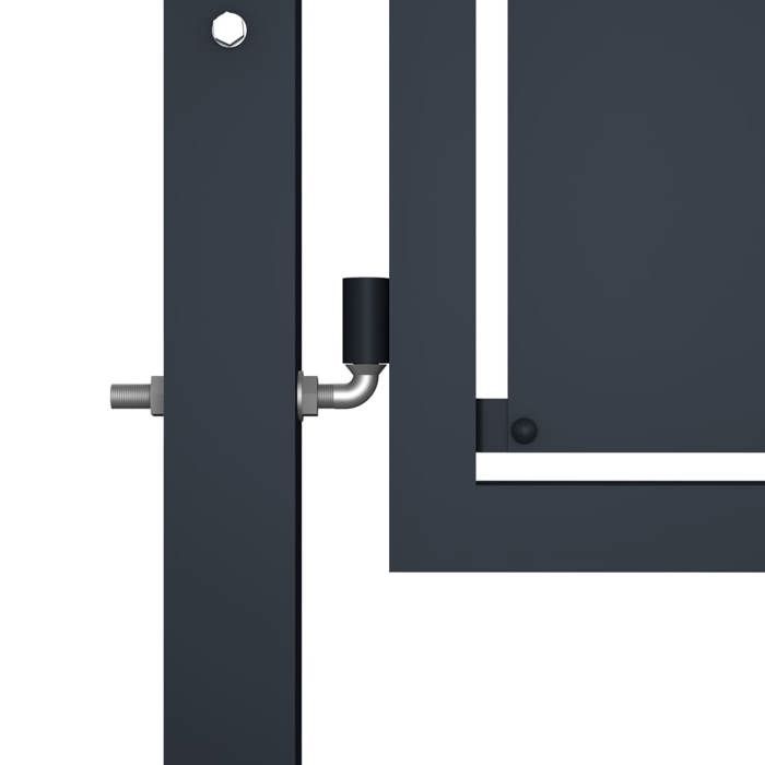 (Anthracite) portail,Portillon Grillage Contemporain - Acier 100 x 125 ...