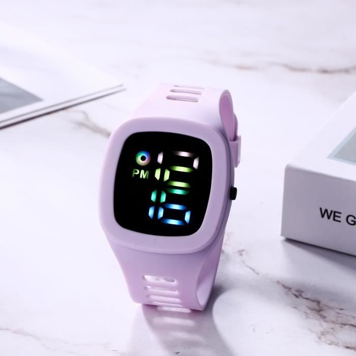 Montre Digitale Homme Femme Led,Montre Sport Numérique Coloré,Montre À ...