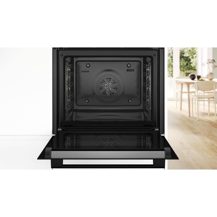 Four pyrolyse Softclose - BOSCH SER4 - HQG572BB3F - Noir - 8 modes de ...