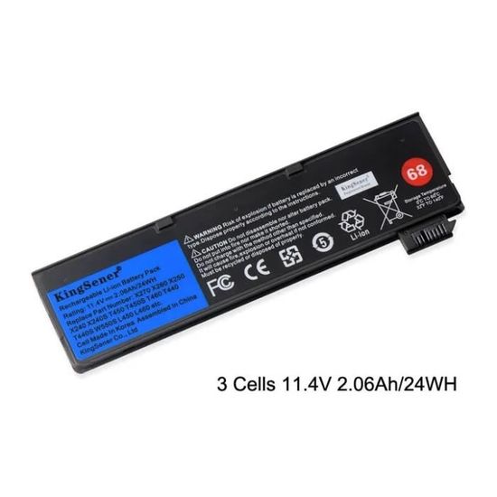 3 cellules 2,06 Ah 24 WH-Quality Laptop Battery for Lenovo ThinkPad ...