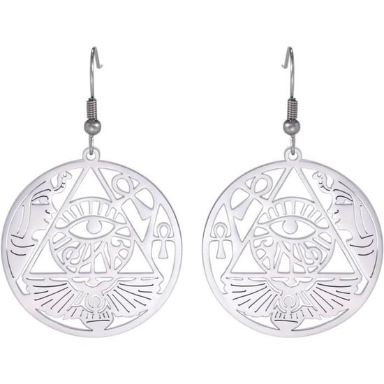 Nœud Celtique Oeil D'Horus Boucles D'Oreilles Ankh Croix Déesse ...