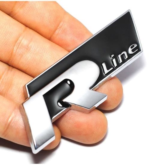 LOGO 3D CHROME RLINE STICKER NOIR BADGE CATEGORIE R-LINE AUTOCOLLANTS ...