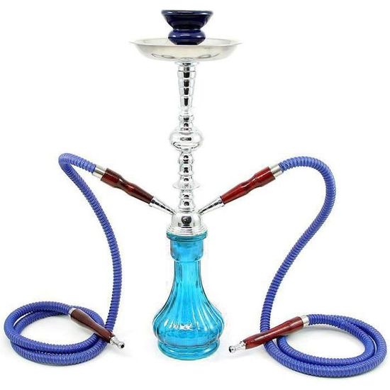 2- Tuyau bleu clair GENIE Shisha Bleu Narguila Fumer chicha Chicha ...