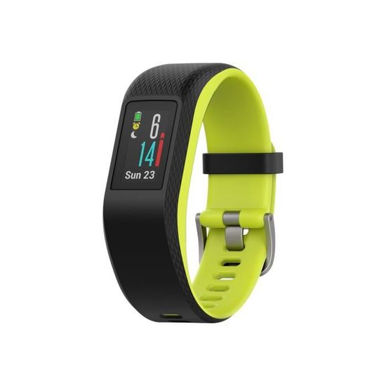 GARMIN Bracelet de sport avec GPS et cardio - Vert citron - Taille L ...