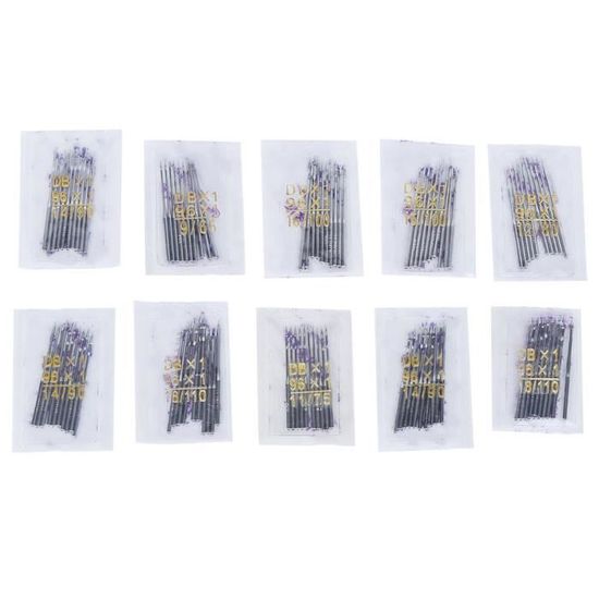 GOTOTOP Aiguilles en métal 10Pcs/Set DBx1 Kit Mixte d'Aiguilles Métalliques de Machines à Coudre ...