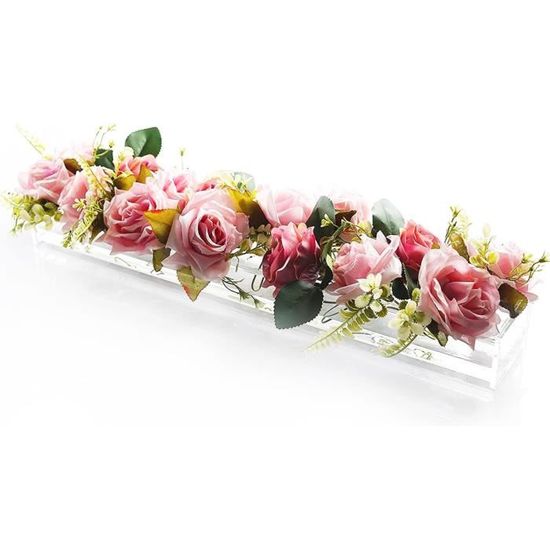 Vase Acrylique Rectangulaire Pour Centre De Table Vases Clairs Modernes ...