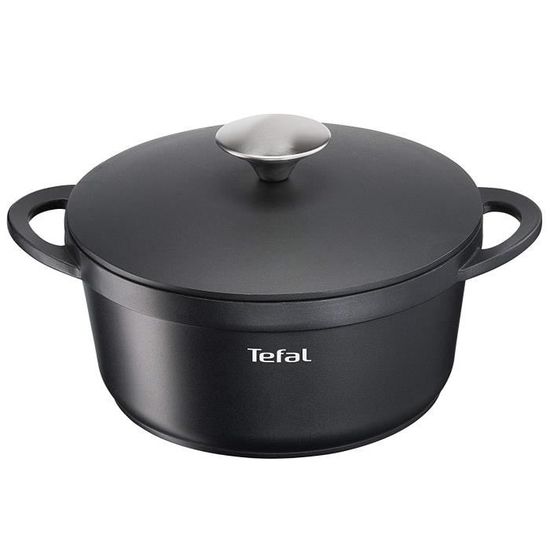 Tefal Trattoria Faitout avec Couvercle Fonte d`Aluminium - E21844 - Cdiscount Maison