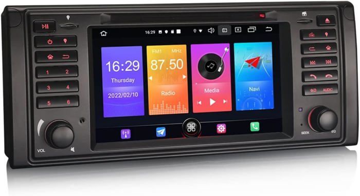 Autoradio Bluetooth 7" Android 10 GPS GPS DAB+ Radio pour BMW Série 5 ...