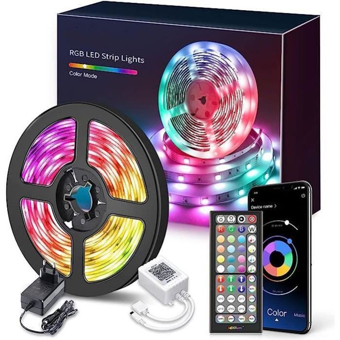 BANDE LED - RUBAN LED Ruban LED 15m1 * 15M Bluetooth Bande LED 15m RGB Multicolore App Contrôle ...