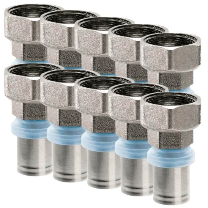 Lot de 10 Raccords Multicouche à sertir Femelle RBM profil TH-H-U-B-F Diamètre 1/2" F 16 ...