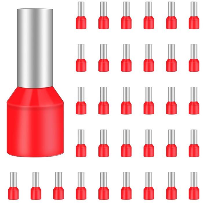 Lot de 100 embouts électriques, connecteurs électriques, embouts ...