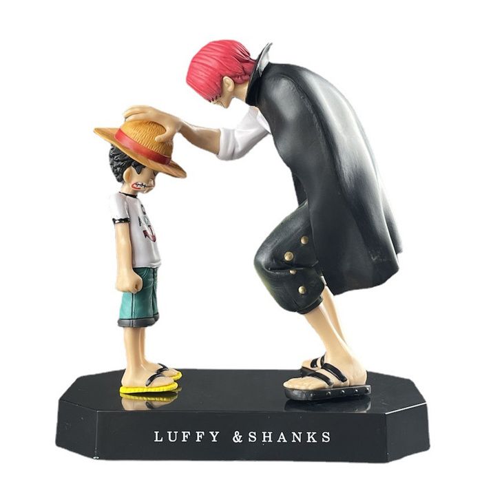 Figurine double One Piece Luffy et Shanks 18cm, duo iconique ...