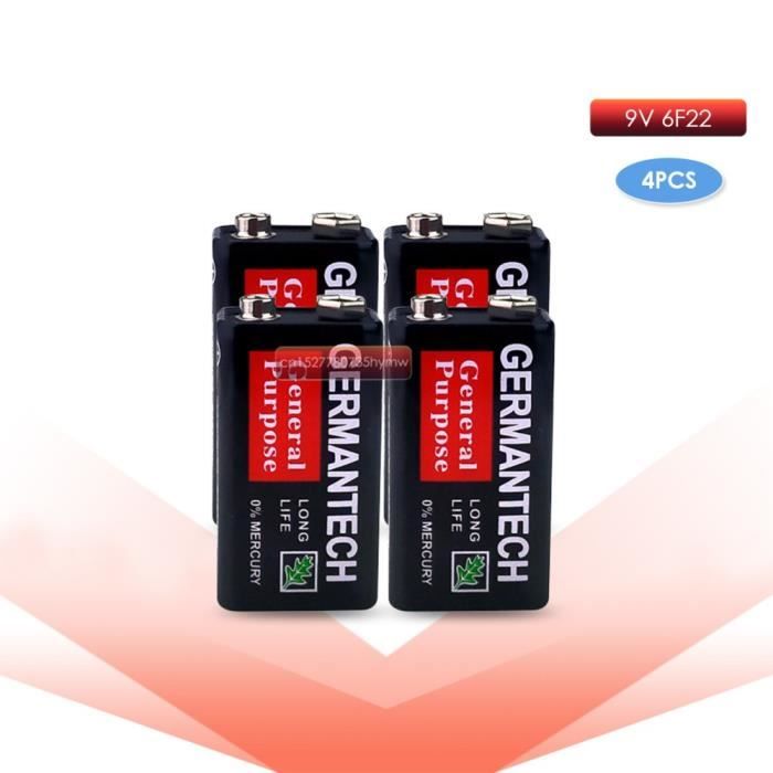 9V-Batterie Sèche Et Robuste, 4 Pièces, 9v 6f22nd Ppp3 Mn1604 6lr61 ...