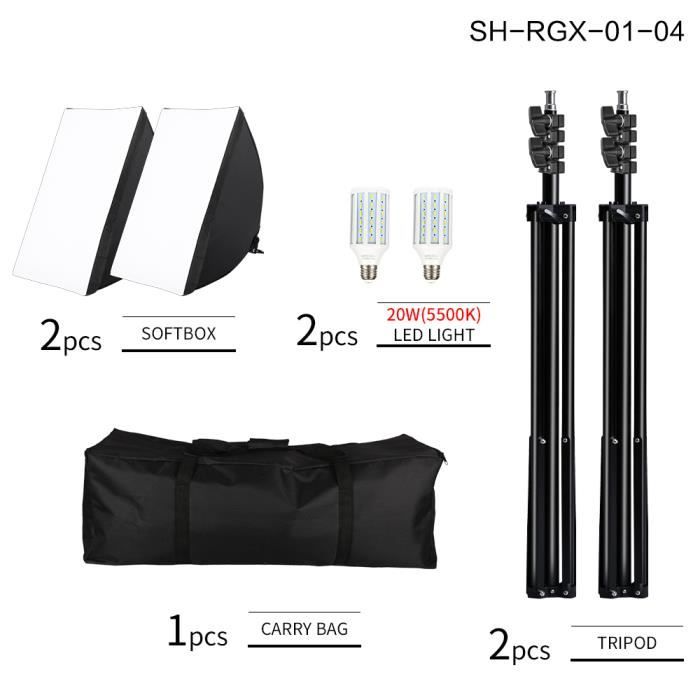 Boîte à lumière professionnelle AIHONTAI - SH-RGX-01-04-SH - Kit d ...