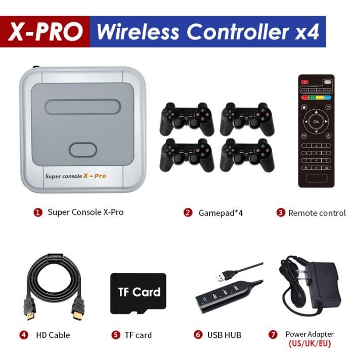 256g (70k jeux) - Xpro-4xwireless - Super Console X Pro Game Box avec ...