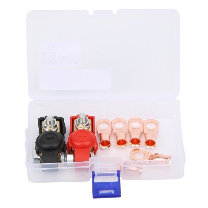 Akozon borne à anneau en cuivre Paire de connecteurs de bornes de batterie en cuivre Kit de ...