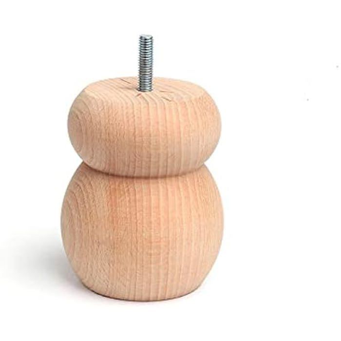 Poteau en Bois Rond - Roi - Mod.450 - Hauteur 85 mm - Bois d'Hêtre ...