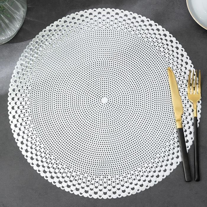 Tapis De Table Rond Doré Pour Table À Manger, Ensemble De Sets De Table ...