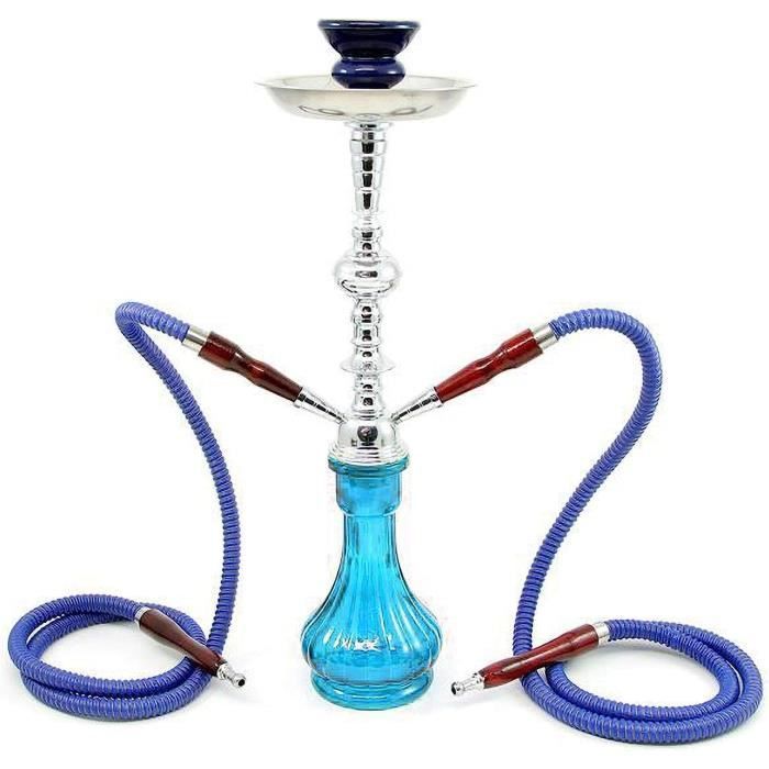 2- Tuyau bleu clair GENIE Shisha Bleu Narguila Fumer chicha Chicha ...
