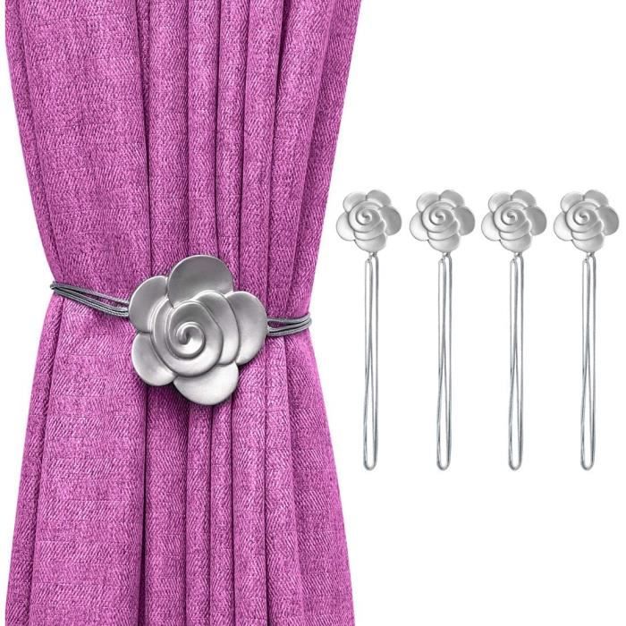 Embrasses à Rideaux Magnétique en Forme de Camélia,1 Paire de Boucle de ...