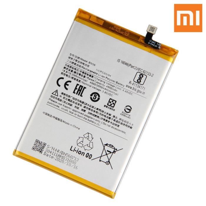 Batterie - Xiaomi - BN56 - 5020mAh - Li-Ion - Pour Redmi 9A/9C ...