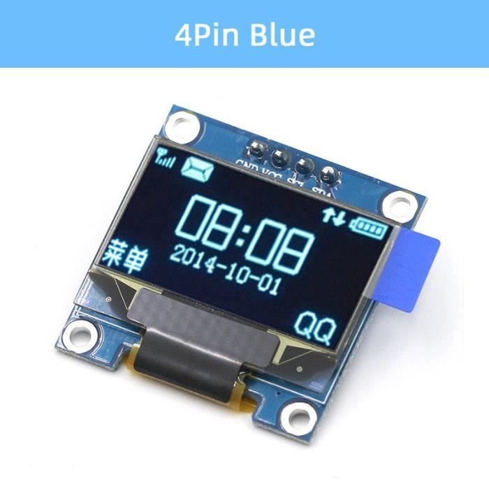 Bleu 4pin Écran Série Lcd Oled Pour Arduino Module Daffichage 096