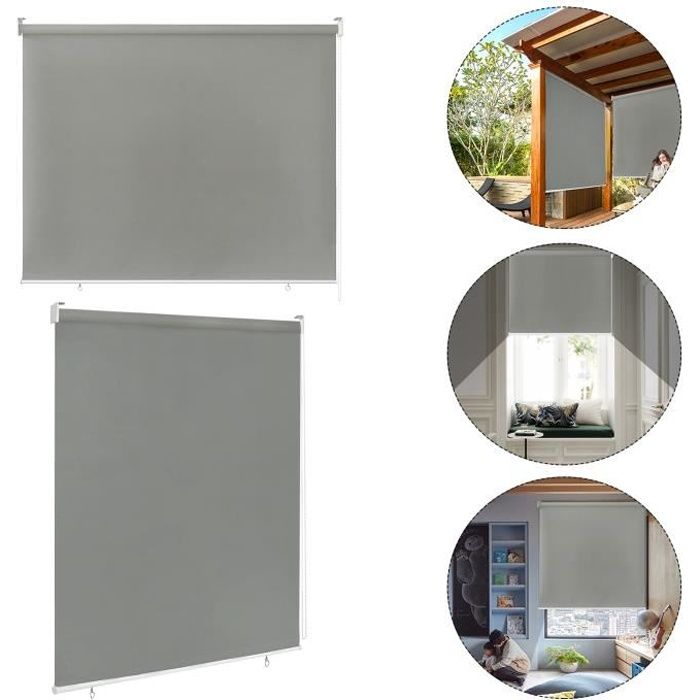 Aufun Stores Extérieur 140x240cm, Enrouleurs balcon vertical Pare-vue ...
