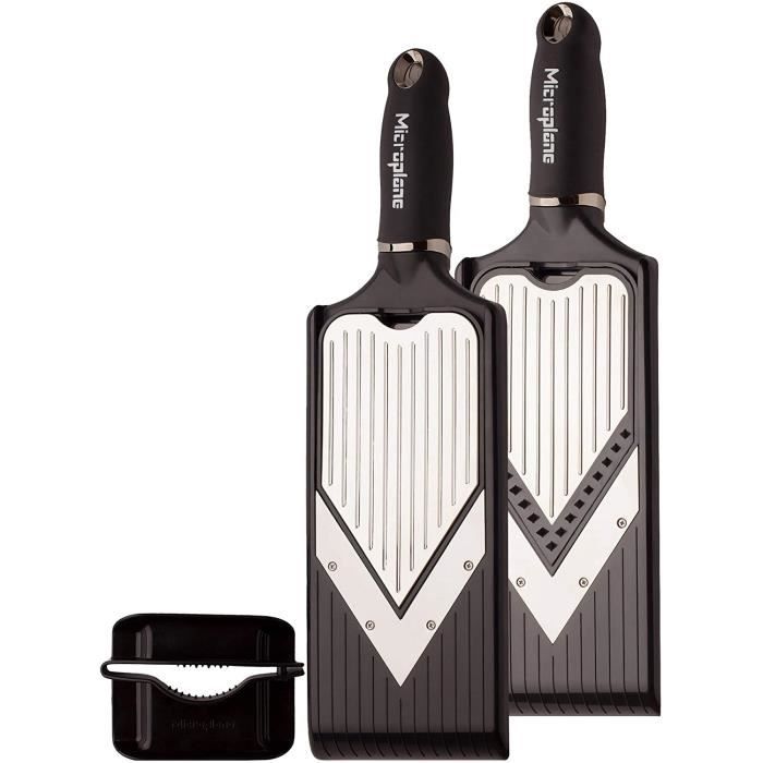Microplane Mandoline en V réglable avec rape à Julienne avec la Pince ...