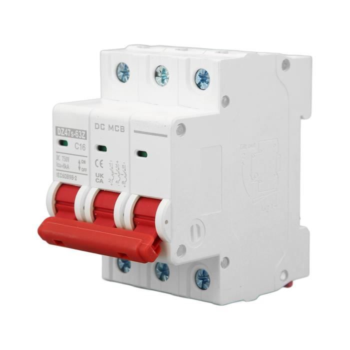 Disjoncteur CC CIKONIELF 3P 16A 750V Amp Montage Rail Pa66 - Cdiscount Bricolage